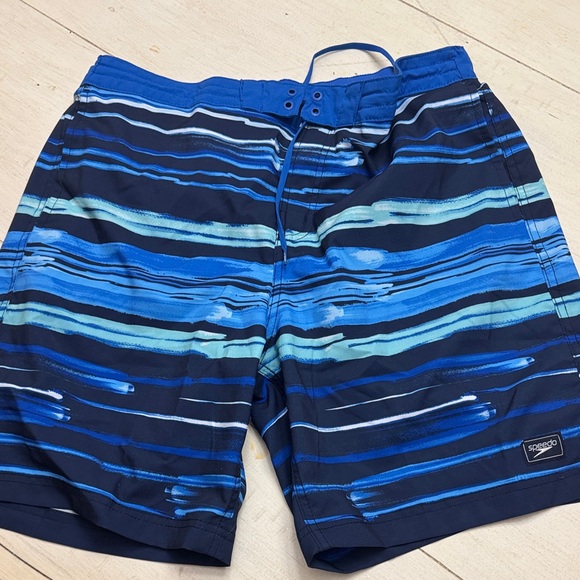 Speedo | Swim | Speedo Mens Blue Striped Board Shorts | Poshmark